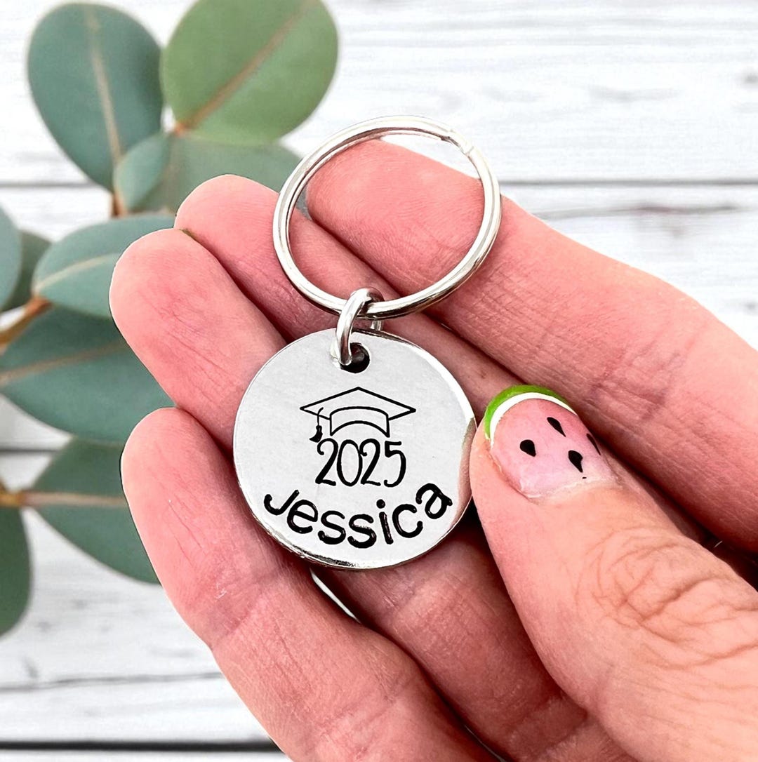 Personalized Graduation Keychain 2025 | Custom Name Grad Gift, Senior ...