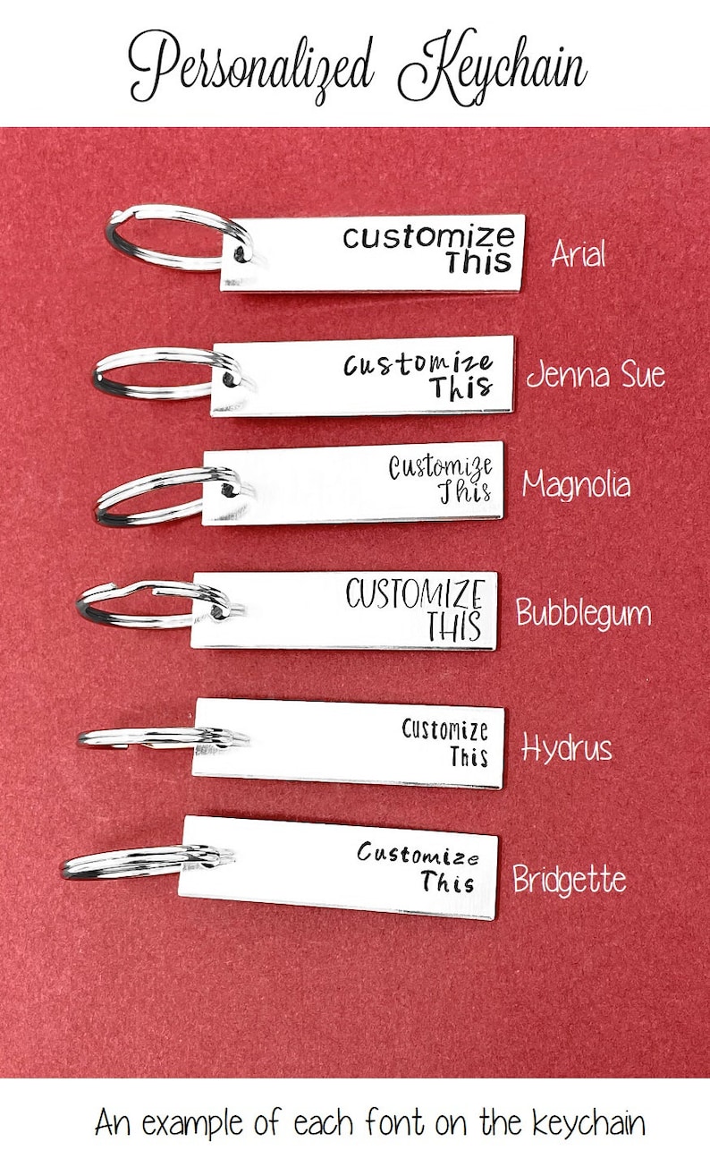 Customized Keychain Custom Keychain Personalized Gift | Etsy