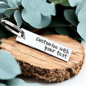 Custom Hand Stamped Keychain, Personalized Keychain, Custom Keychain ...