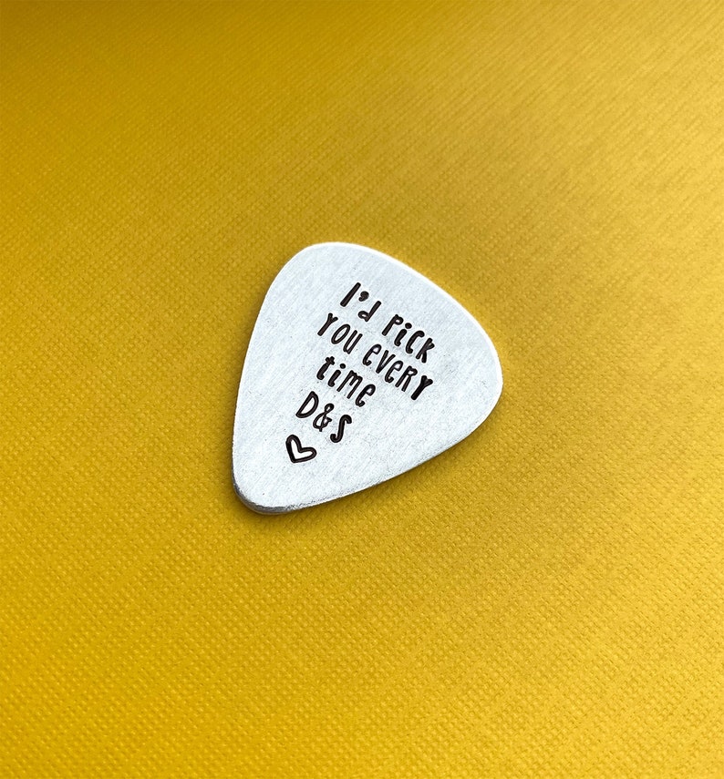 I'd Pick You Every Time Guitar Pick Personalized Pick - Etsy
