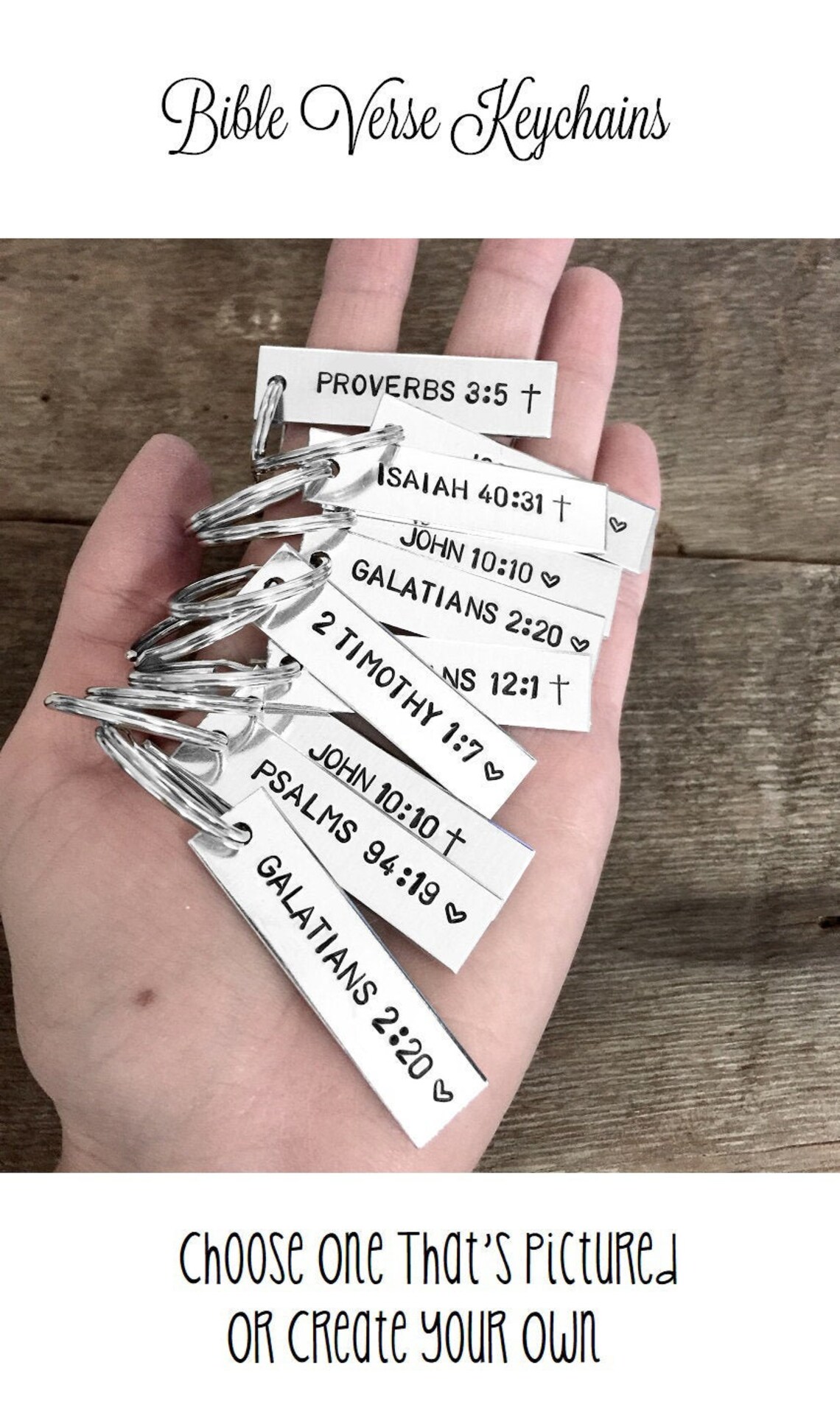 Custom Keychain Personalized Keychain Bible Verse Keychain | Etsy