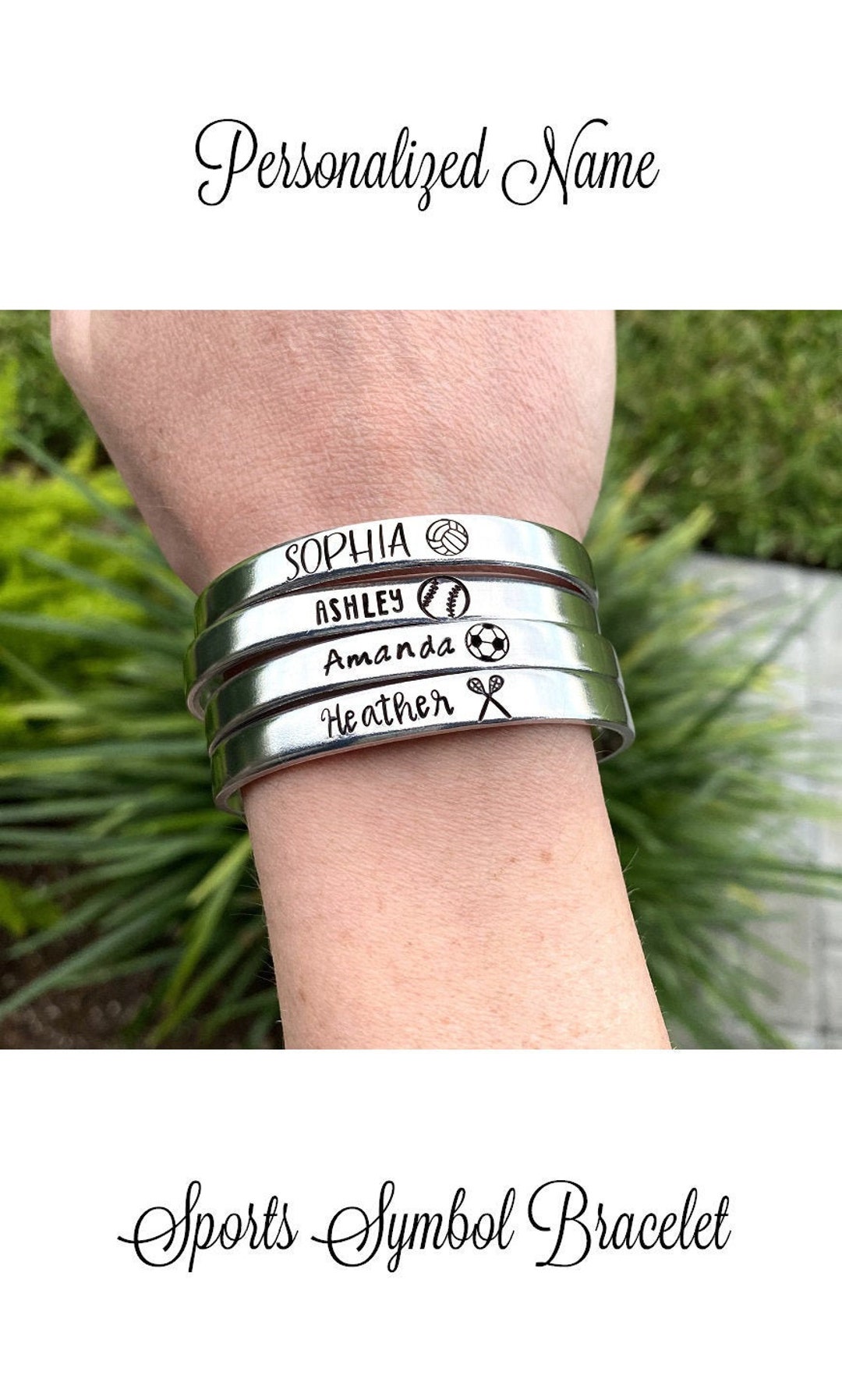 Personalized Bracelet, Team Bracelet, Volleyball Gift, Team Gift, Name ...