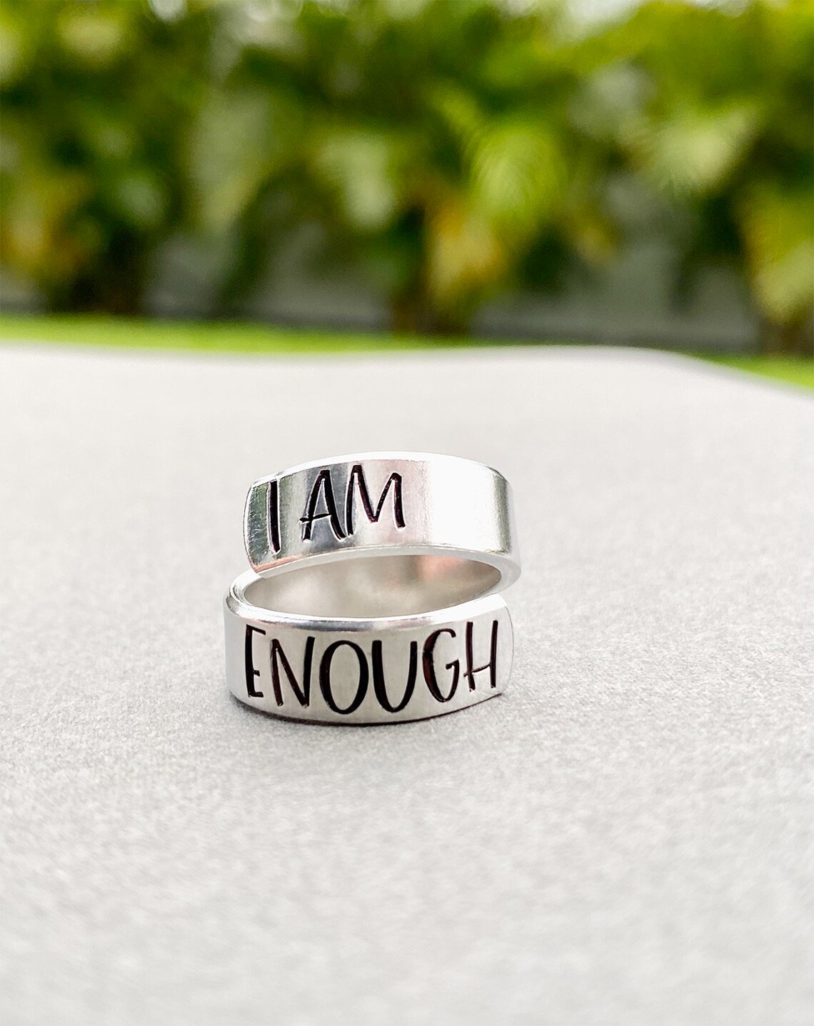 I Am Enough Ring Inspirational Jewelry Hand Stamped Ring | Etsy