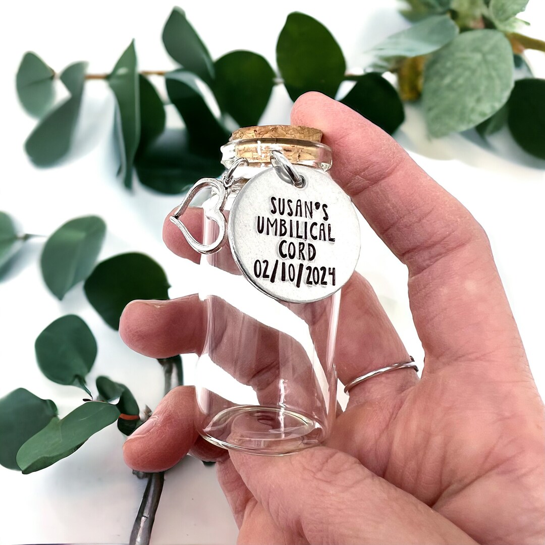 Umbilical Cord Keepsake Jar With Date, Glass With Cork for Storage ...