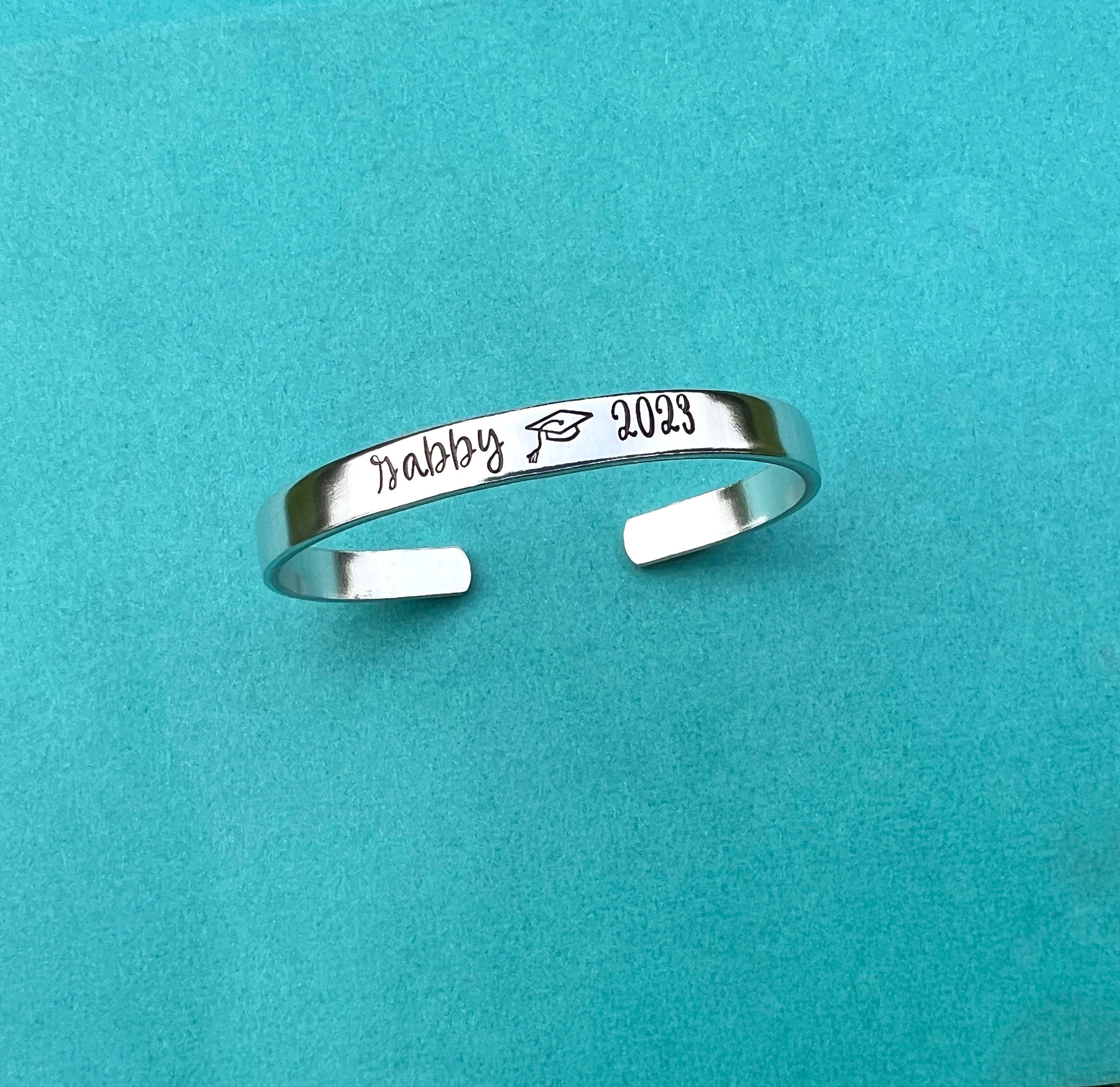 Class of 2023 Custom Hand Stamped Bracelet, Graduation Gift for Her ...