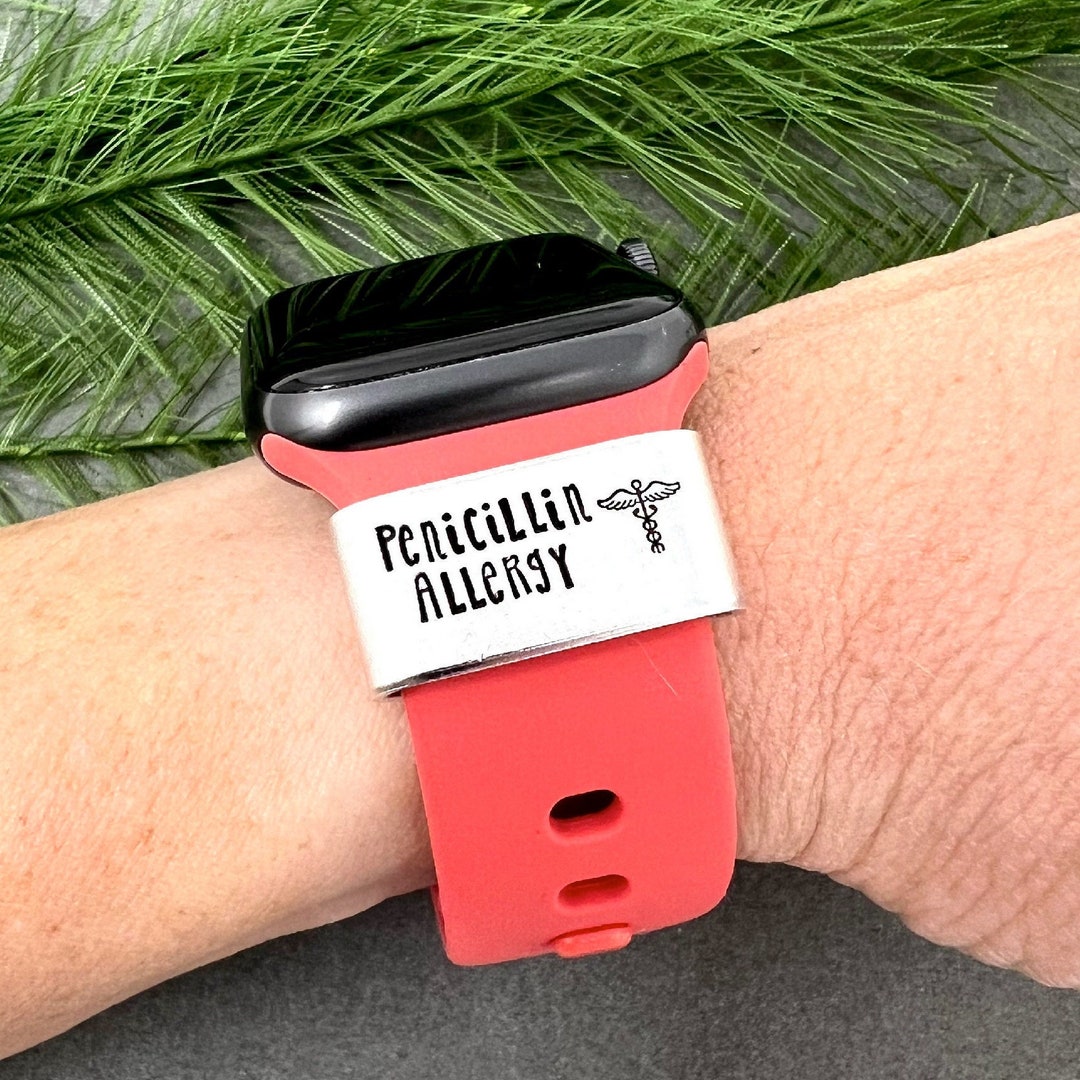 Penicillin Allergy Watch Band Charm, Medical Alert Identification Alert ...