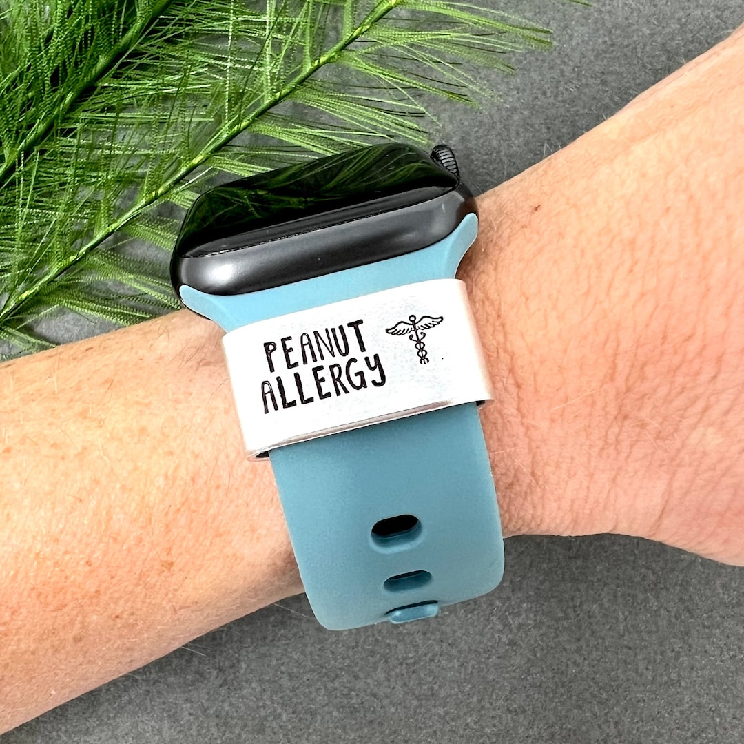 Peanut Allergy Watch Band Charm, Medical ID Alert Tag Compatible With ...