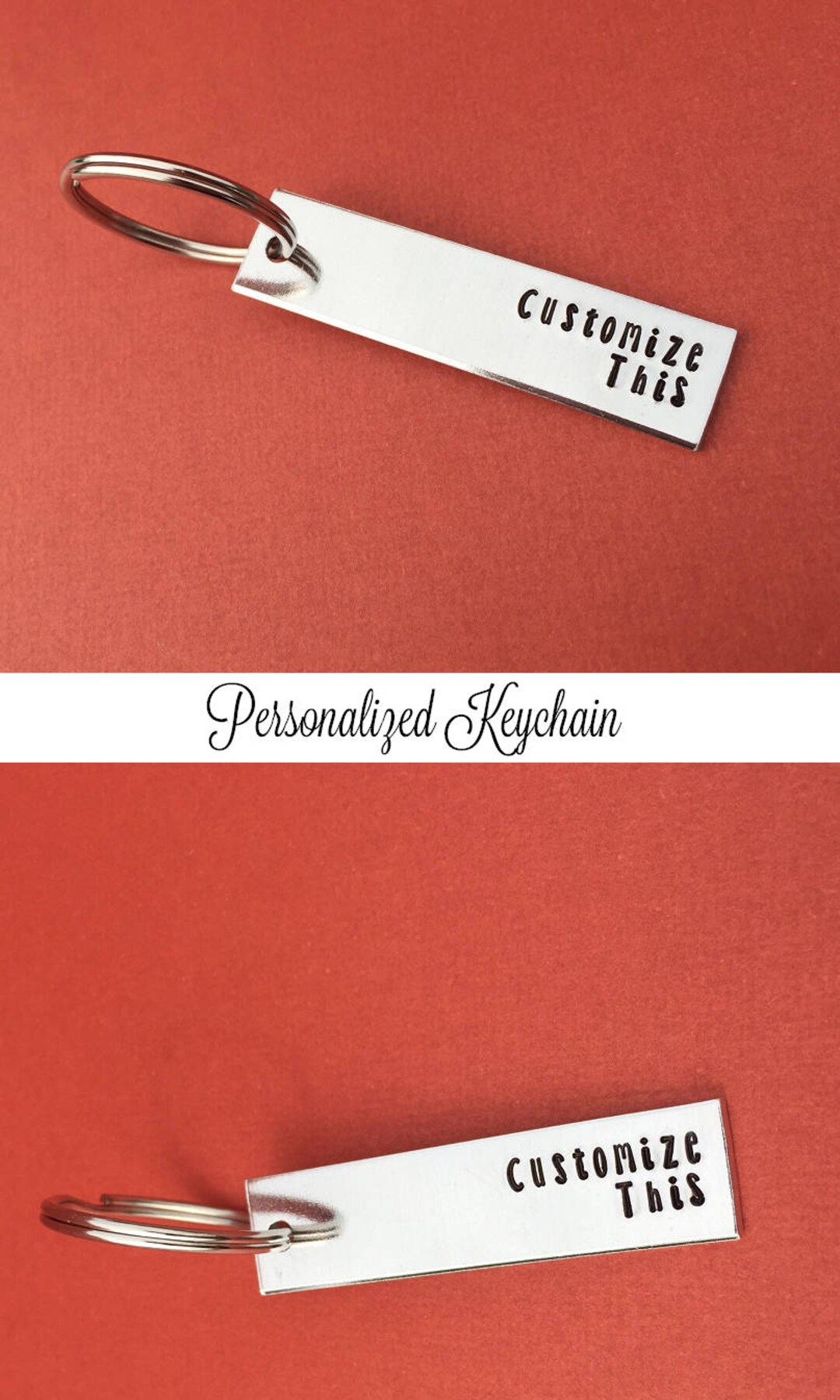 Personalized Keychain Hand Stamped Keychain Custom Gift Wedding Party ...