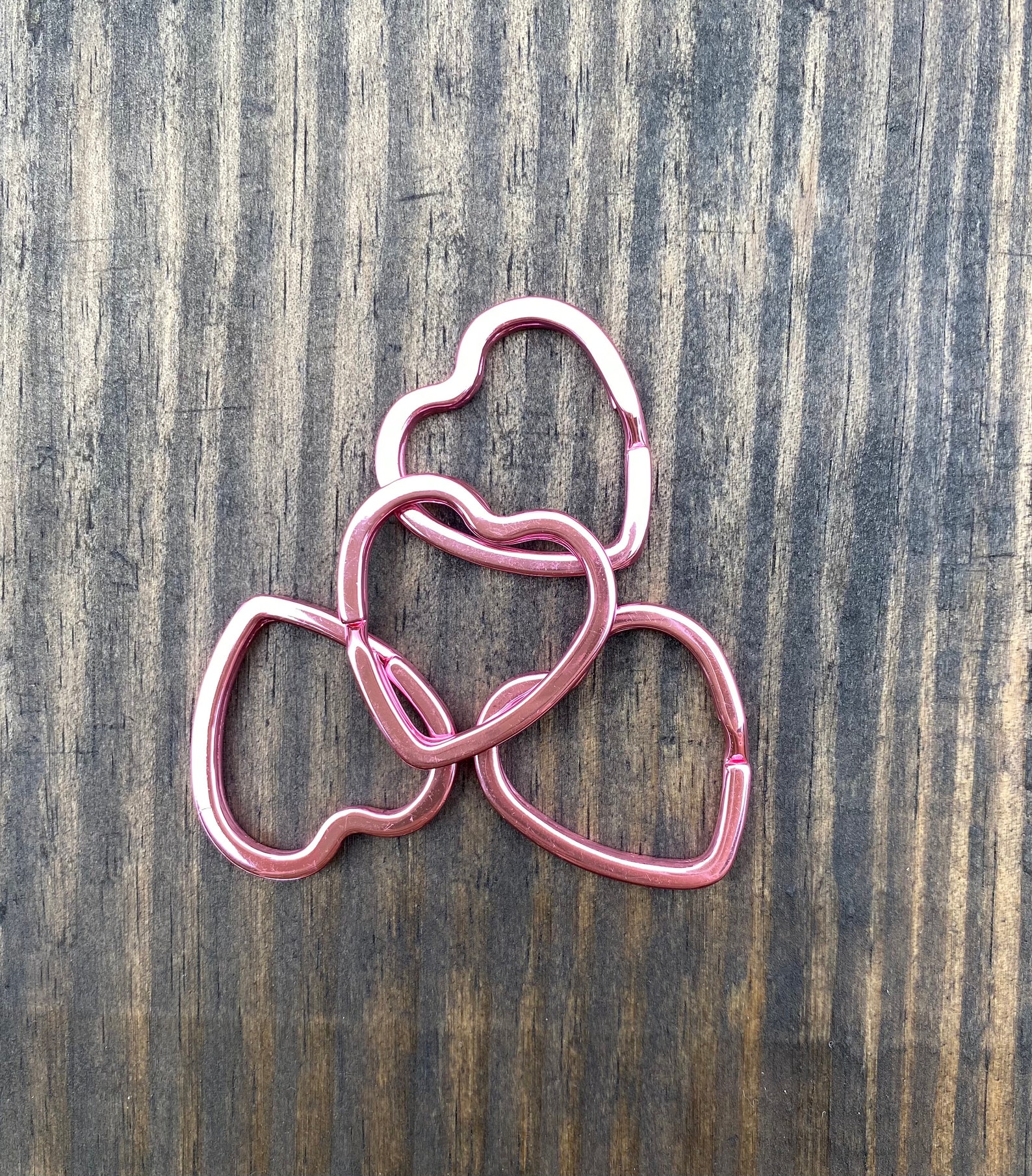 Keychain Add On Pink Heart Key Ring For Adding Onto A | Etsy