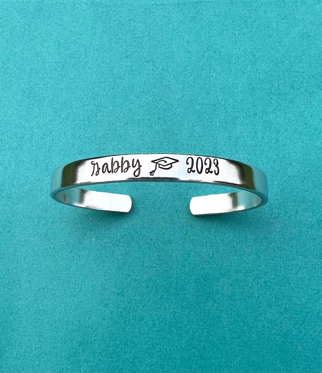 Class of 2023 Custom Hand Stamped Bracelet, Graduation Gift for Her ...