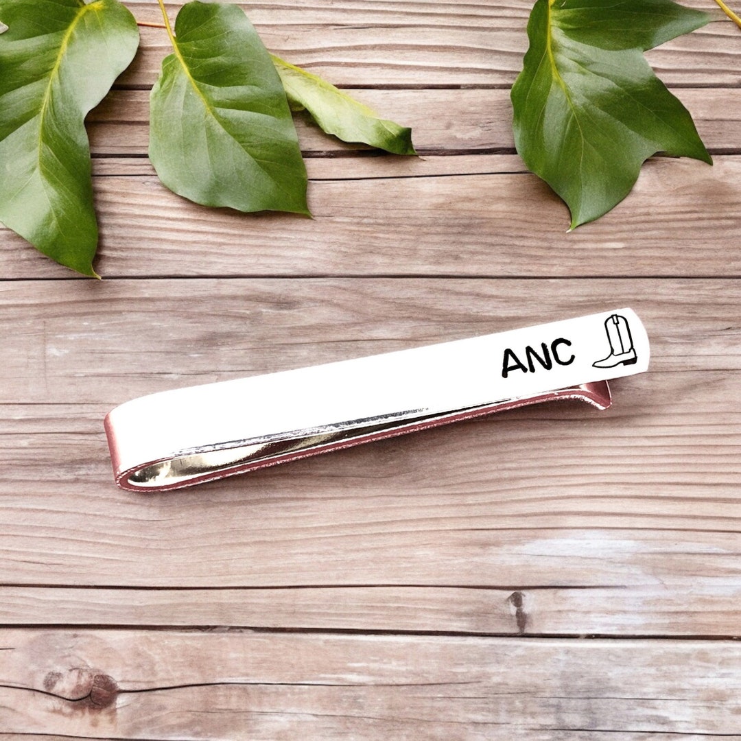 Cowboy Boot Tie Clip, Boot Tie Bar, Groomsman Gift, Rustic Wedding Gift ...