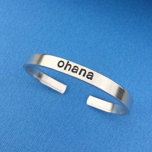 Ohana Bracelet, Hand Stamped Bracelet, Personalized Gift, Family ...