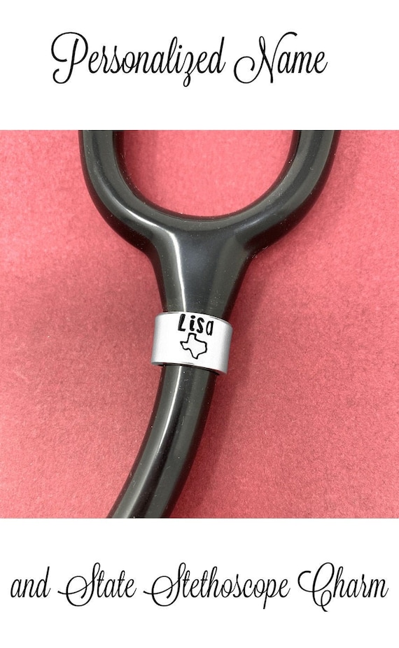 Stethoscope Name Charm Custom Stethoscope ID Tag Name | Etsy
