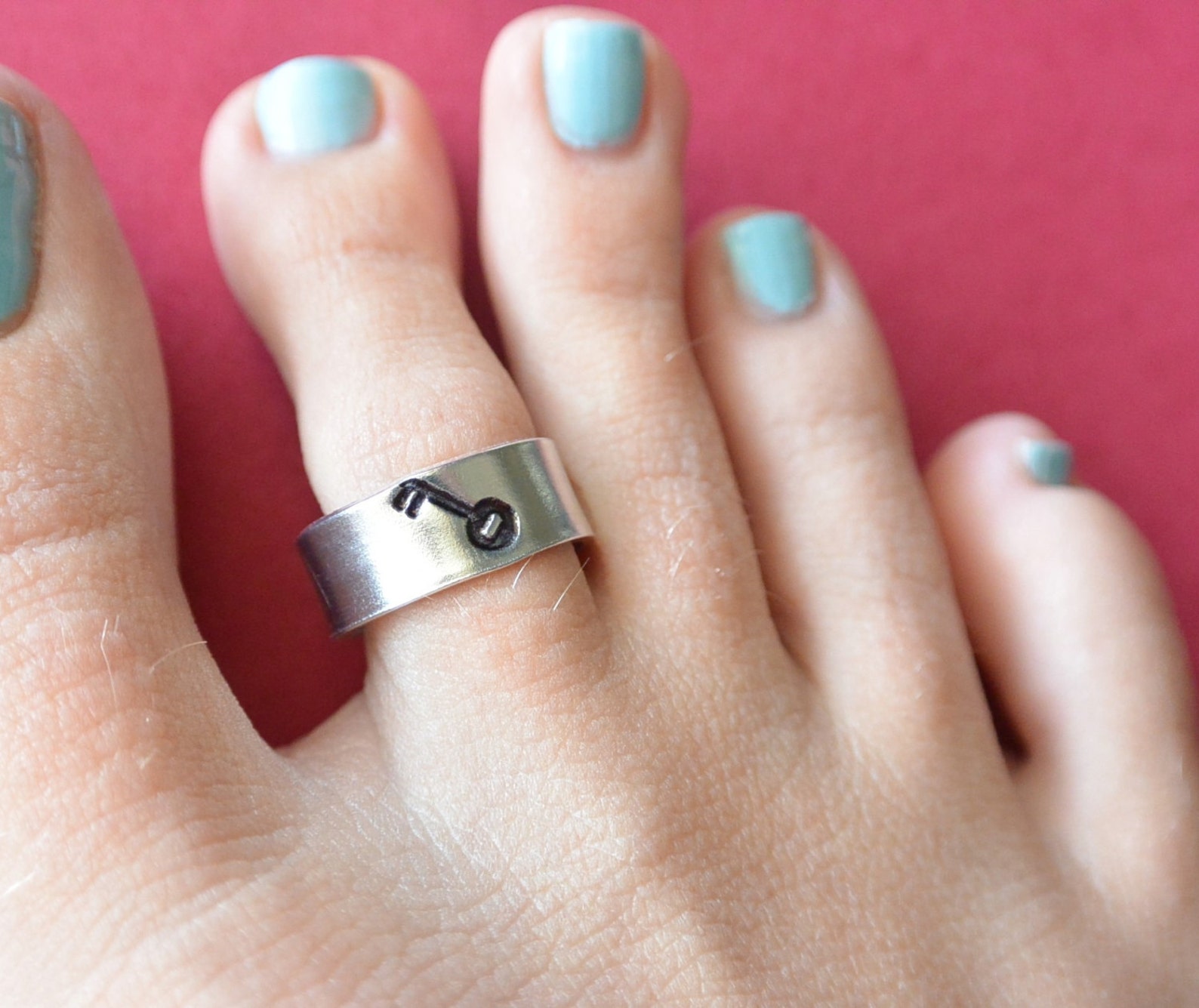 Toe Ring Key Cuff Band Adjustable Aluminum Gift for Her - Etsy