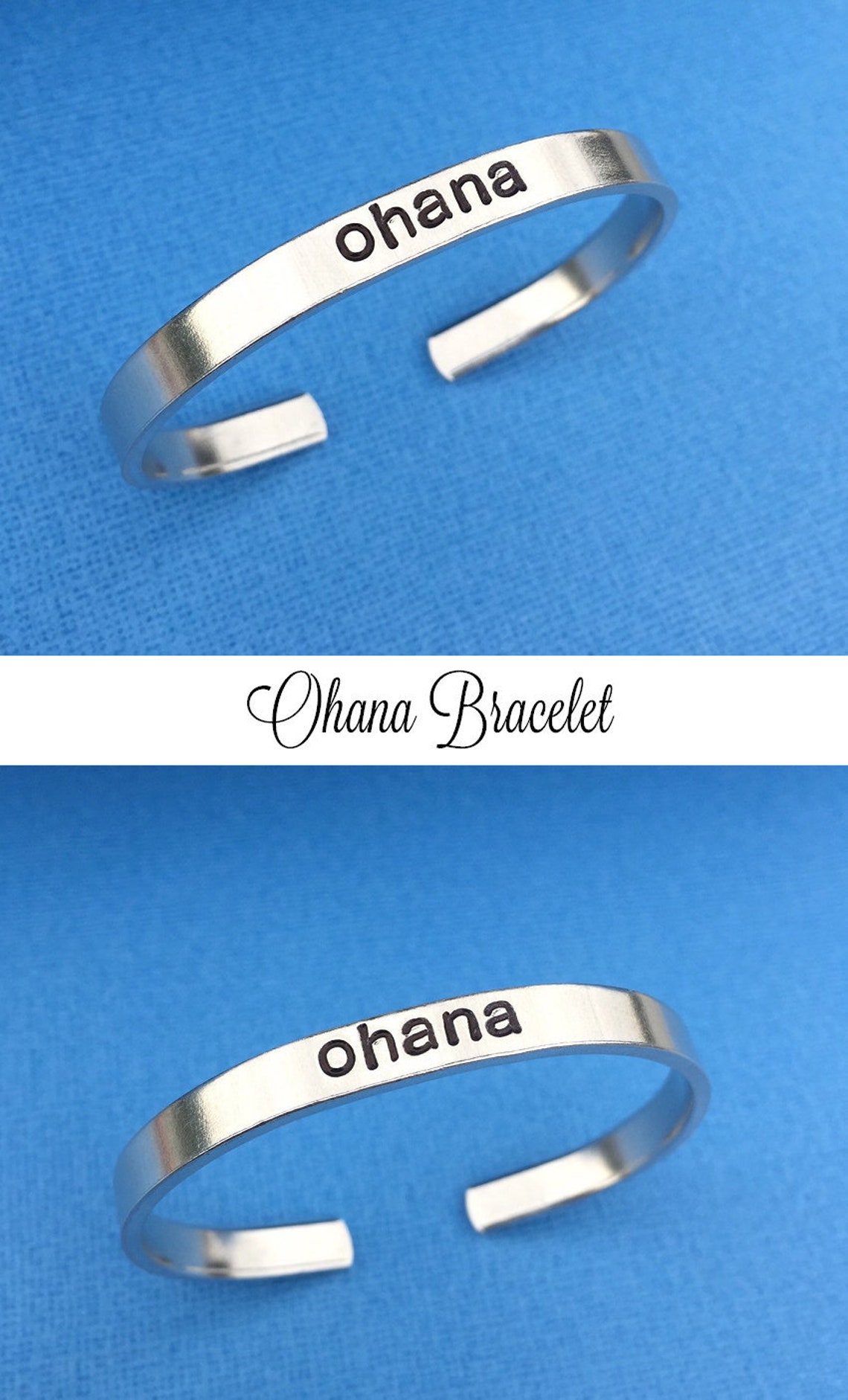 Ohana Bracelet Hand Stamped Bracelet Personalized Gift - Etsy
