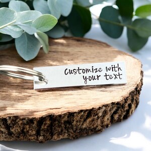Personalized Keychain Hand Stamped Keychain Custom Gift Wedding Party ...