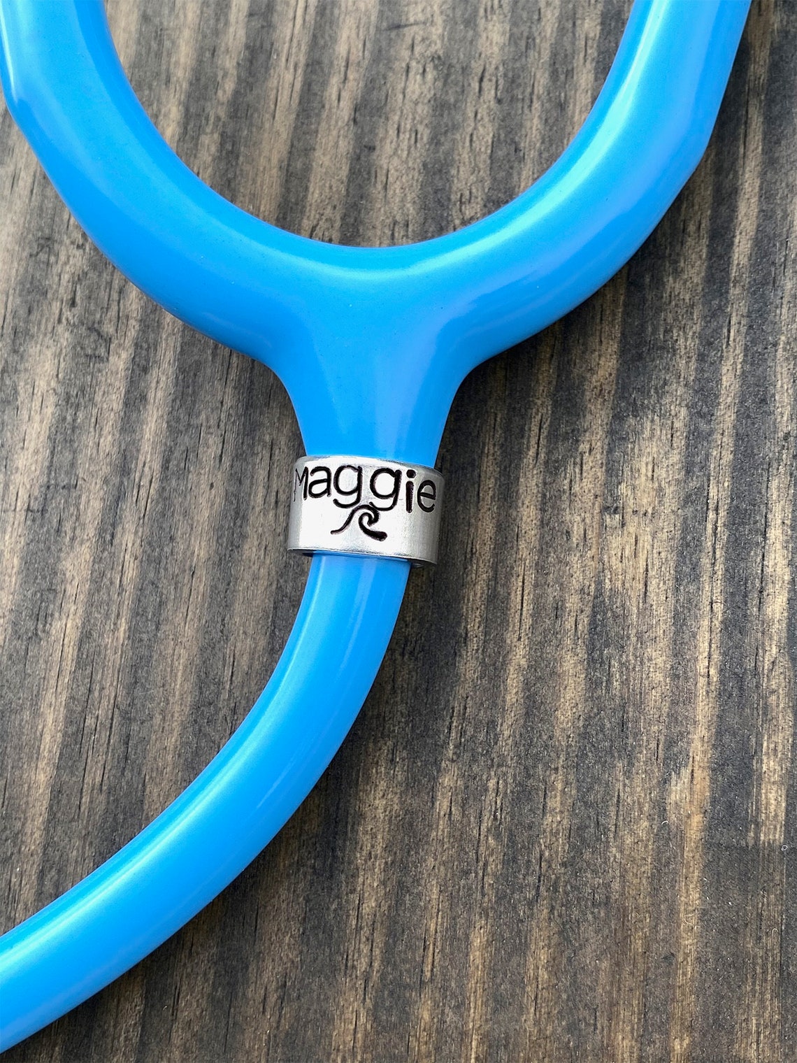 Stethoscope Name Tag Custom Stethoscope ID Tag Wave - Etsy