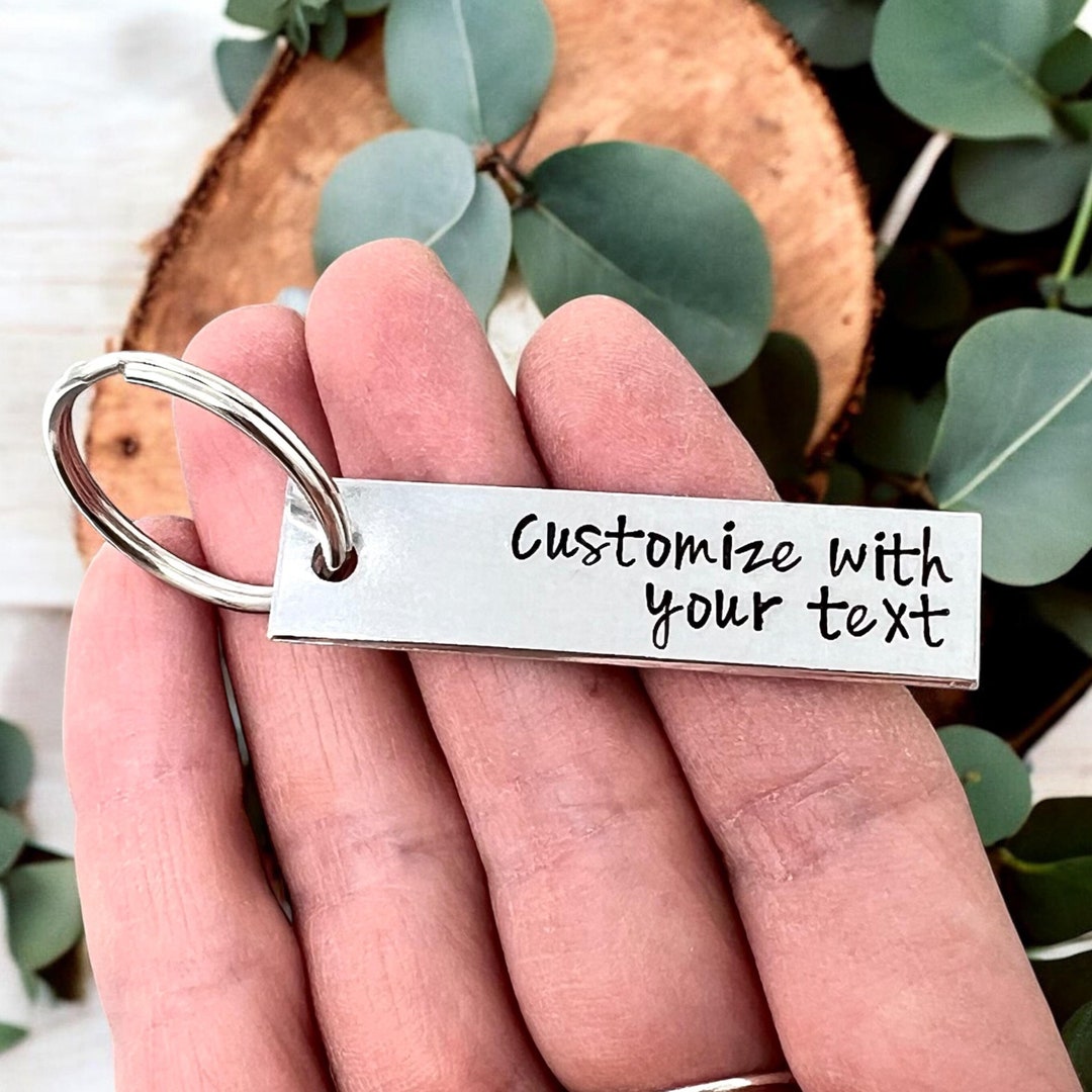 Personalized Keychain Hand Stamped Keychain Custom Gift Wedding Party ...