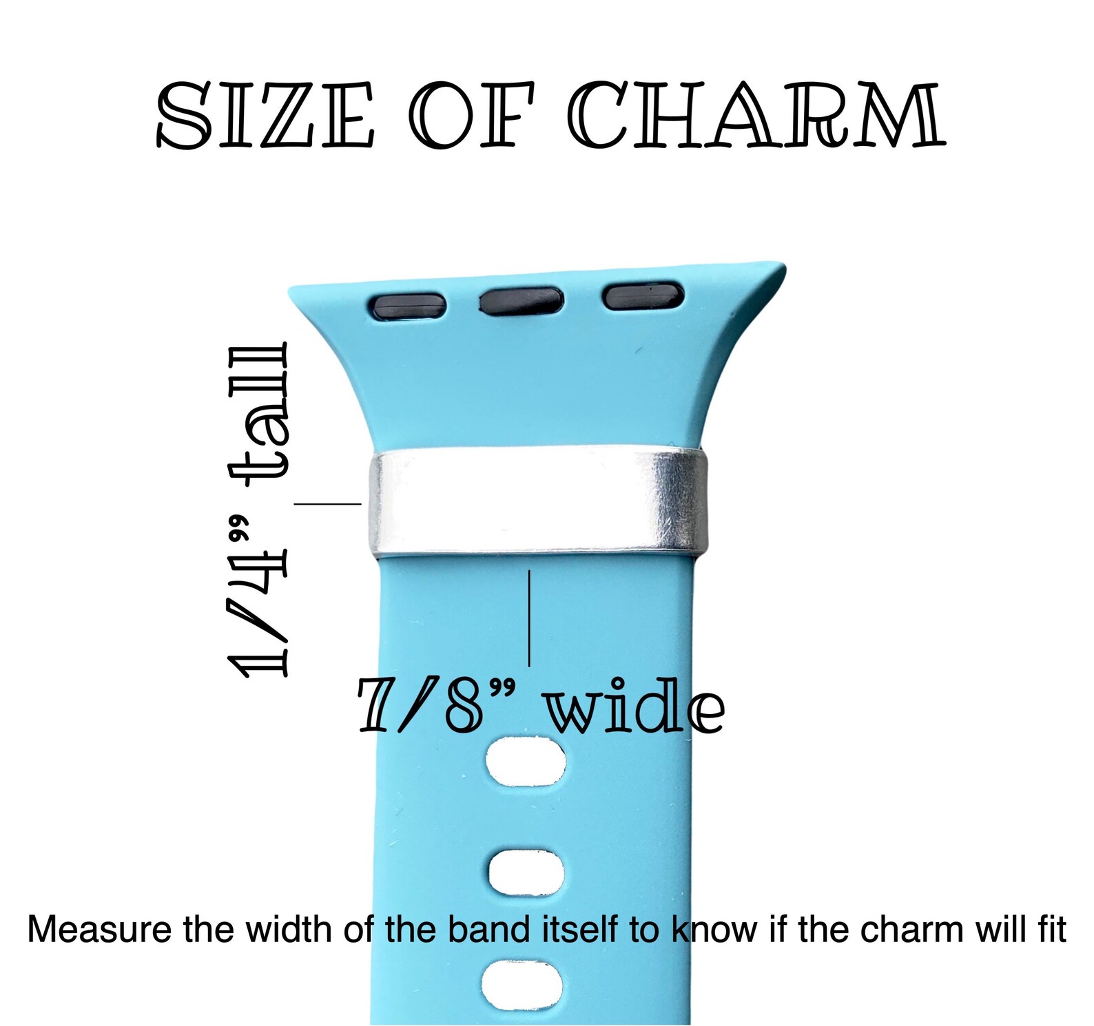 Personalized Date Watch Band Charm, Smart Watch Charm, Wedding Date ...