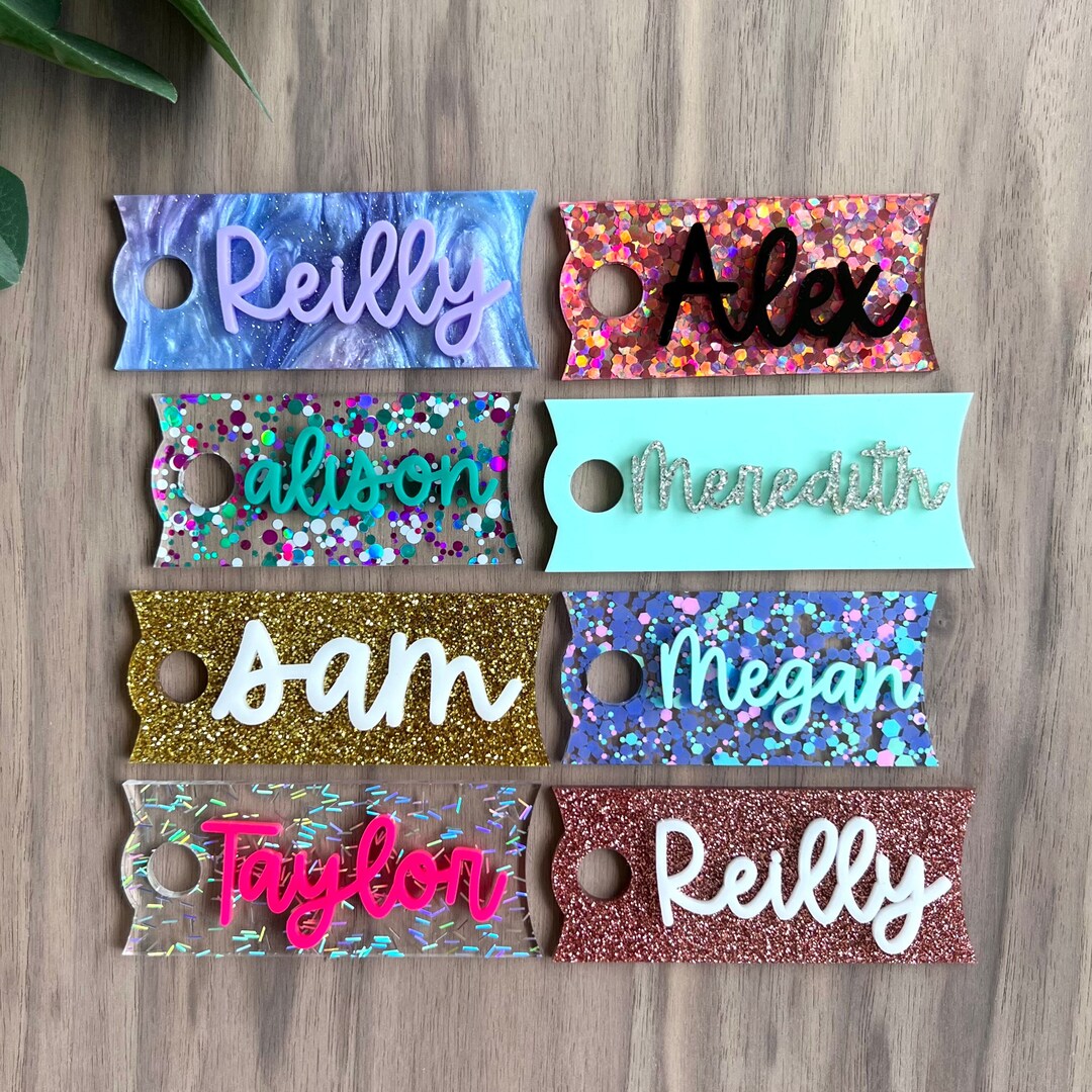20oz 30oz 40oz Tumbler Name Plate, Custom Name Cup Accessories, Acrylic ...