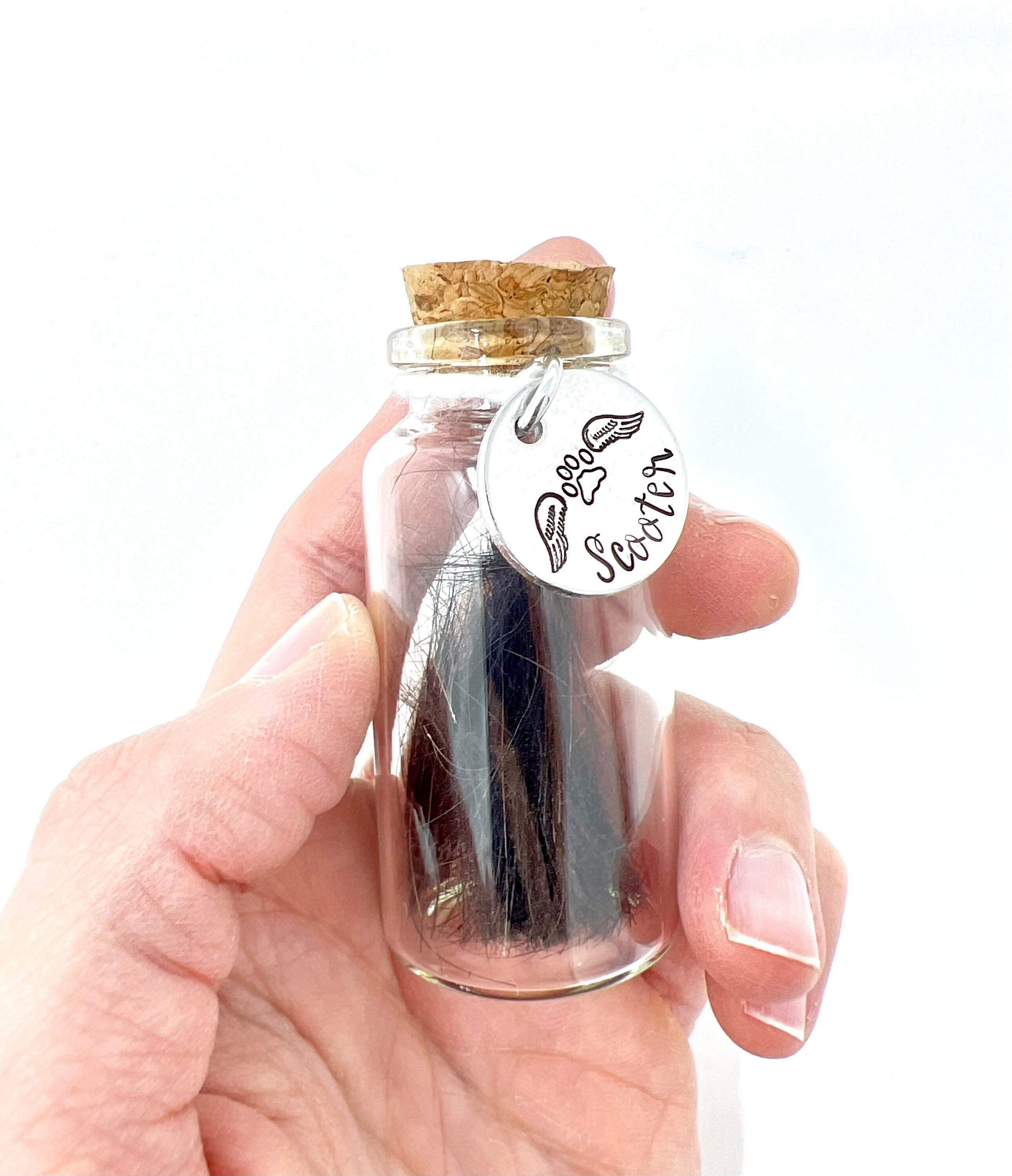 Personalized Cat or Dog Memorial Gift - Pet Fur Keepsake Jar - Glass ...