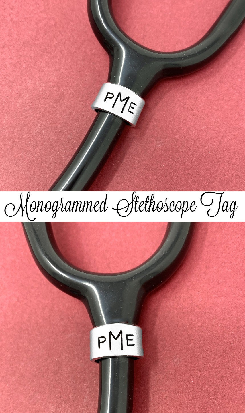 Monogrammed Stethoscope Name Tag, Custom Stethoscope Tag, Stethoscope ...