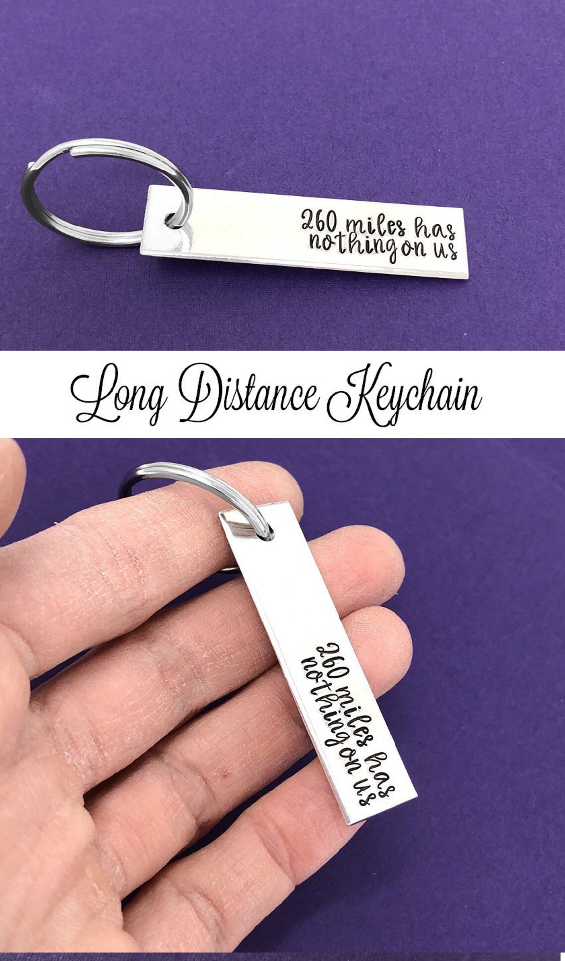 Personalized Keychain Long Distance Relationship Gift - Etsy
