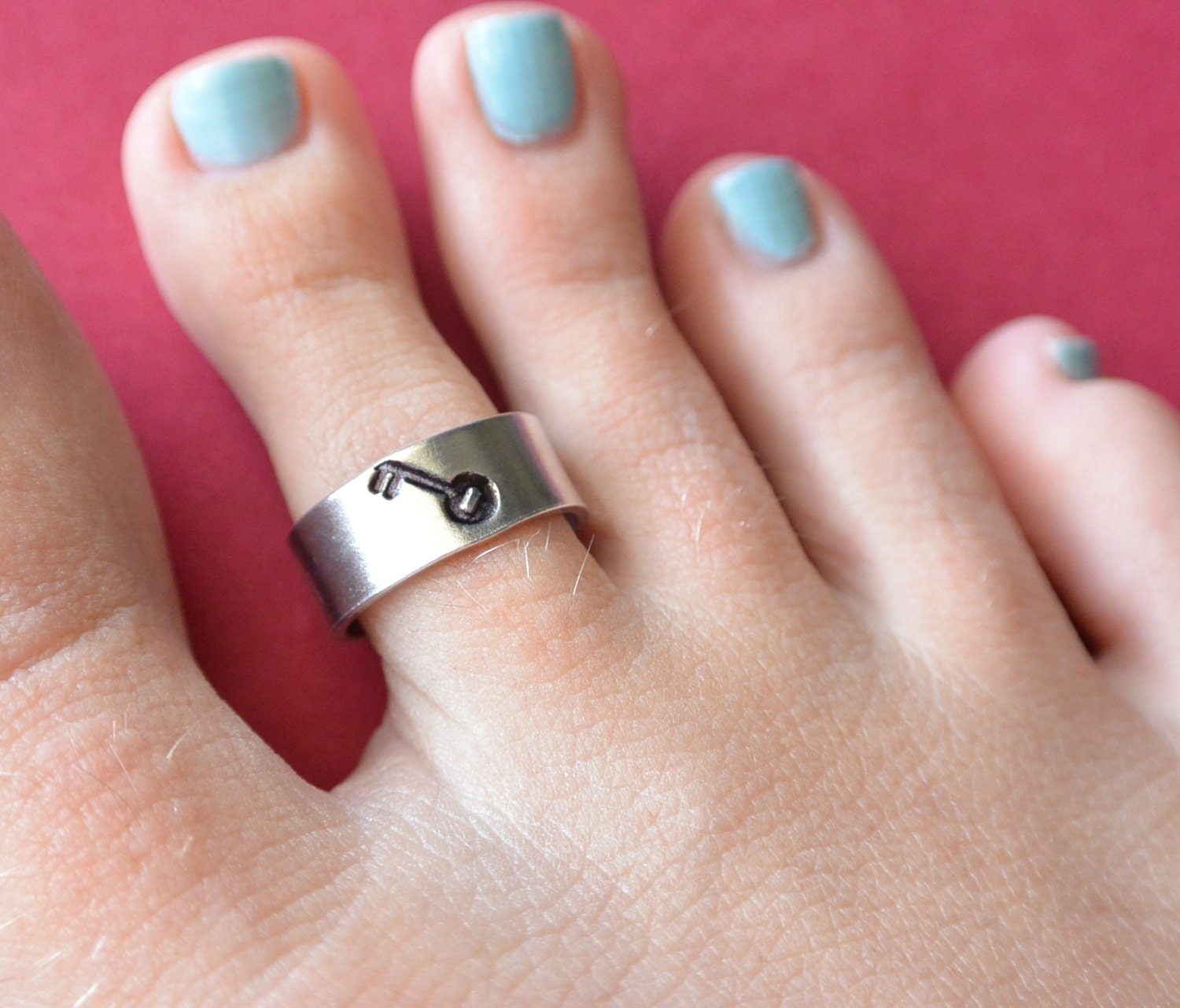 Toe Ring Key Cuff Band Adjustable Aluminum Gift for Her - Etsy