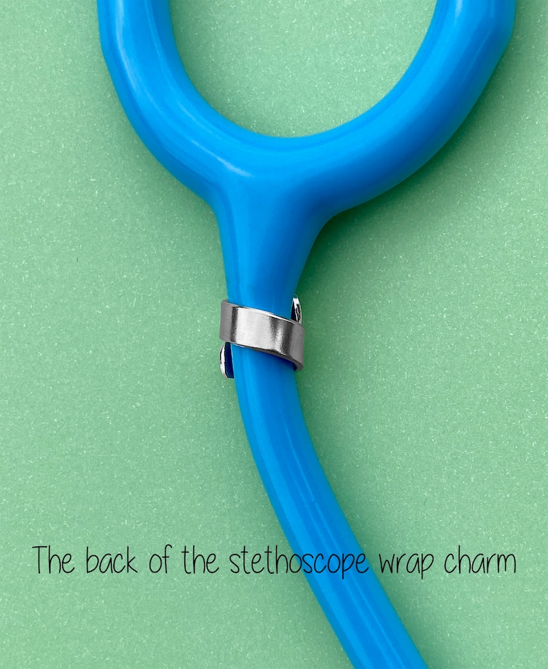 Name Stethoscope Tag Wrap Around Charm Personalized - Etsy