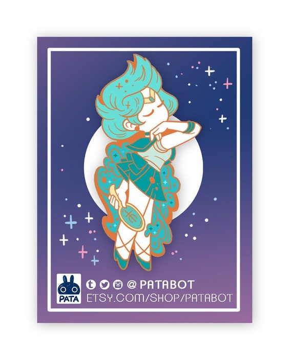 Glitter Pin Sailor Neptune Henshin - Etsy