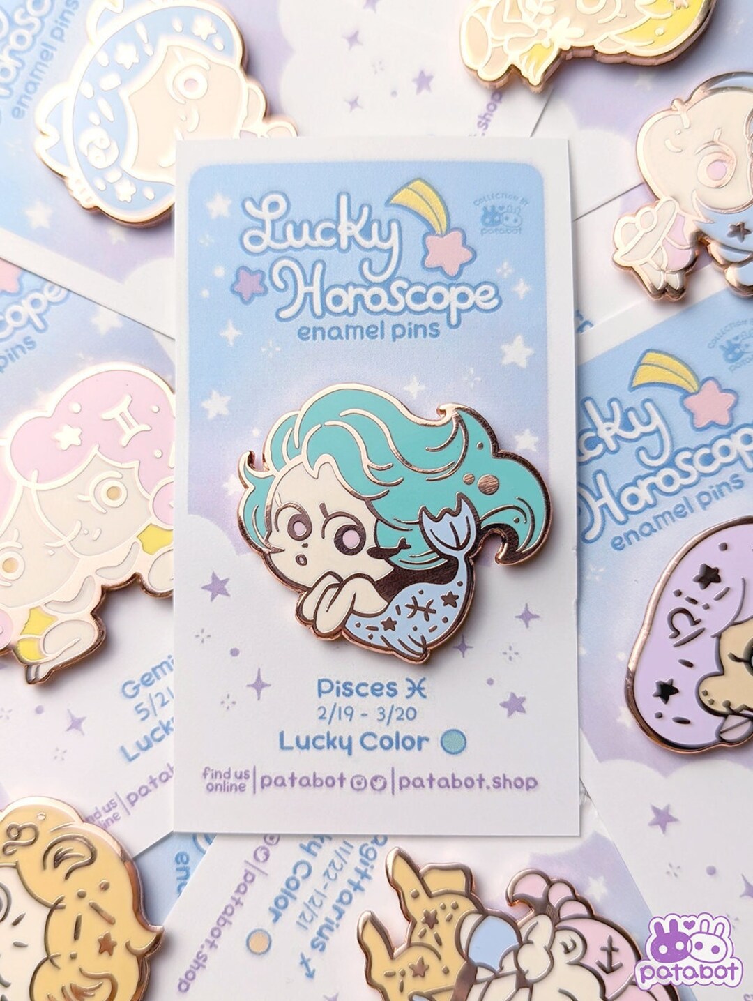 Pisces - Lucky Horoscope Pin - Etsy