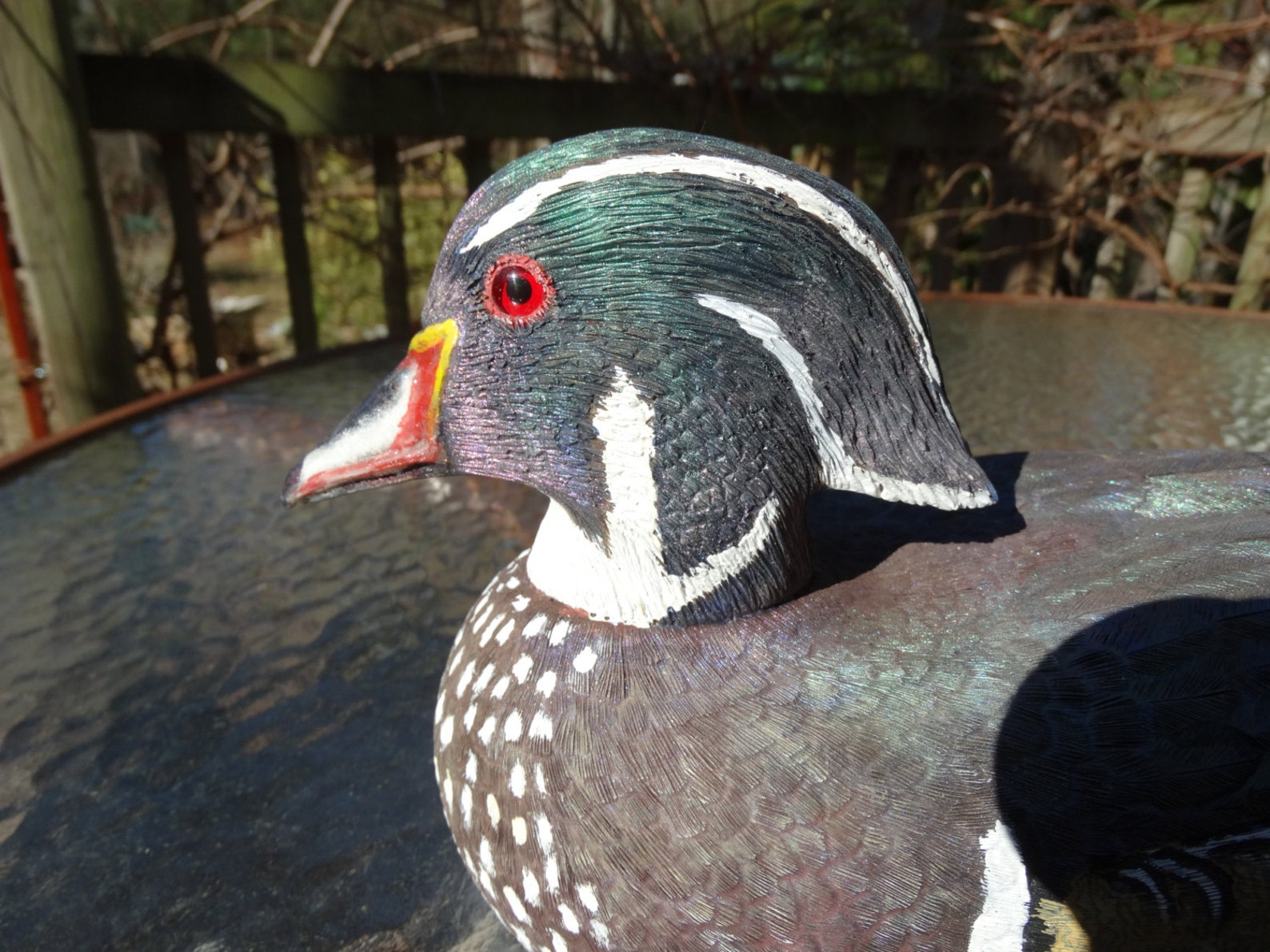 Wood DUCK Drake (original Woodcarving), Decorative Decoy, Wood Duck ...