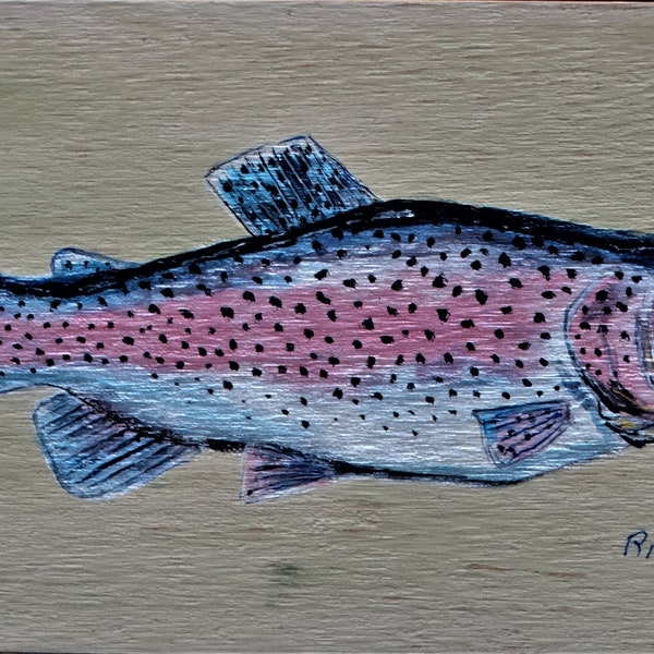 Wood Trout Wall Art - Etsy