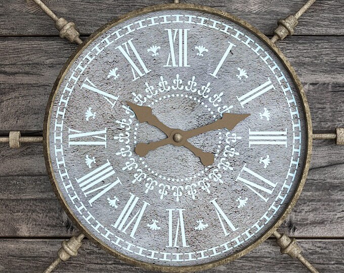 Crown Clock Stencil, Wall Stencil, Scrapbooking Stamping, DIY Decor ...