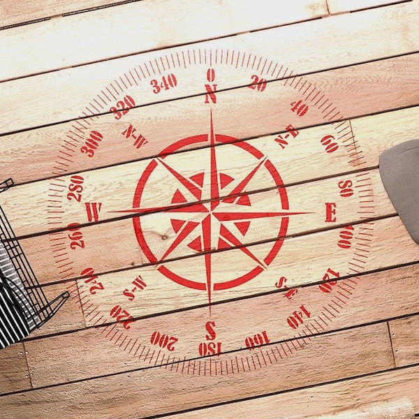 Compass Stencil - Etsy