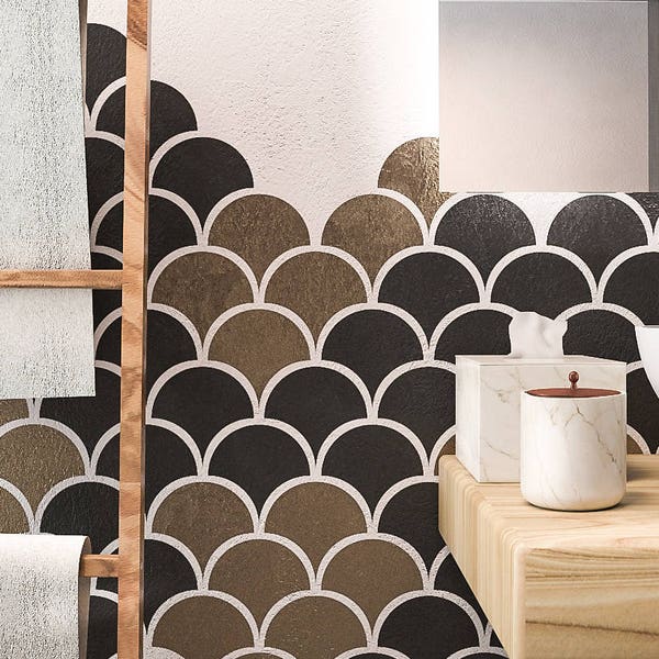 Fish Scale Stencil - Etsy