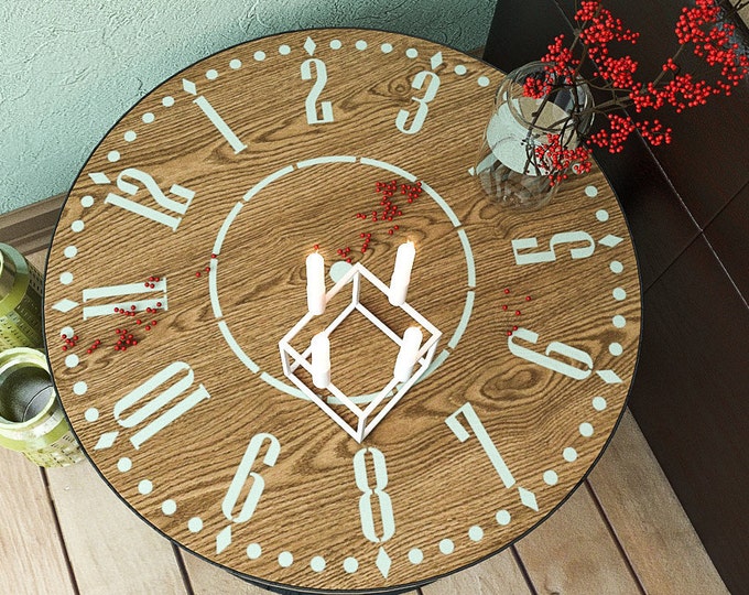 Family Clock Stencil, Layering Clock, Painting Stencil, Scrapbooking ...