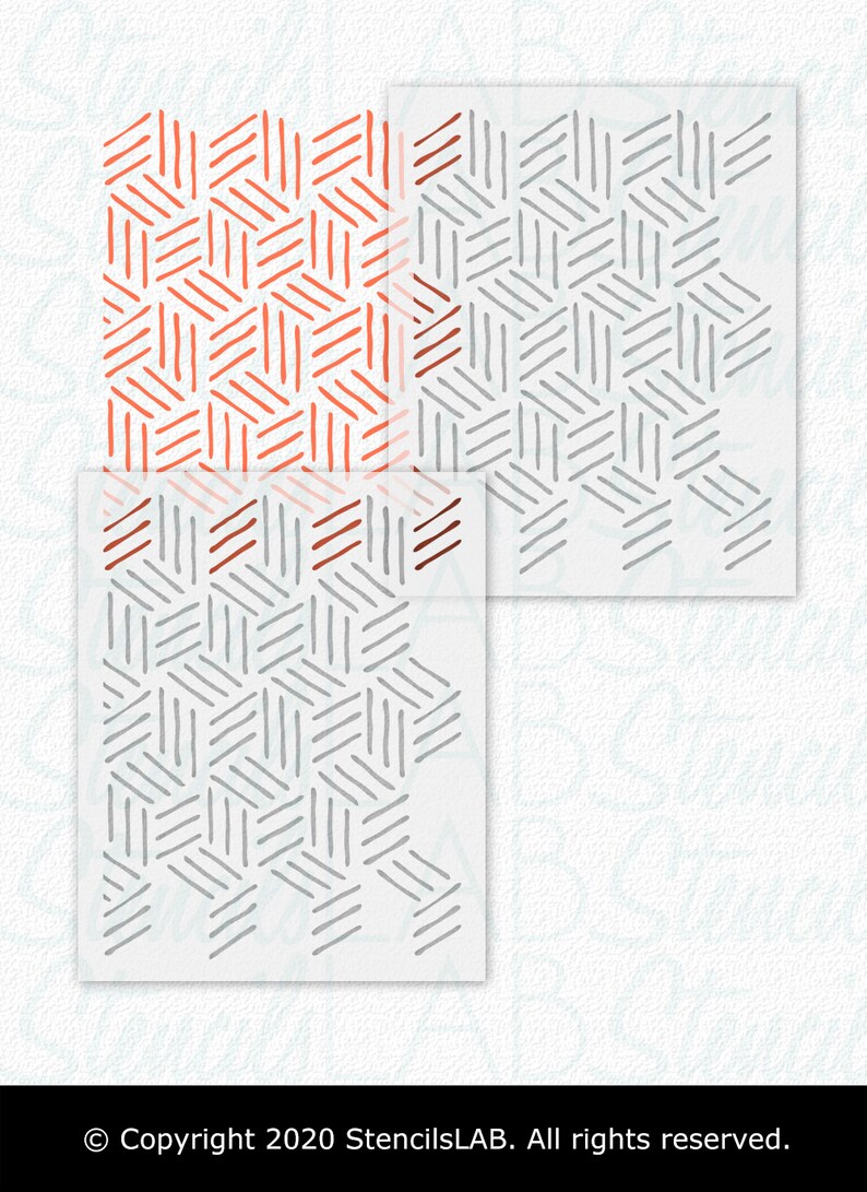 LORTIE Modern Geometric Wall Stencil Hexagon Wall Stencil | Etsy