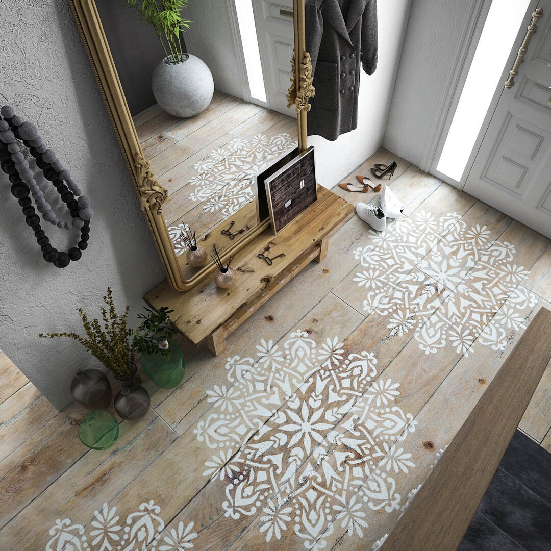 Boho Mandala Stencil - Reusable Stencil for Painting Walls, Floor and ...