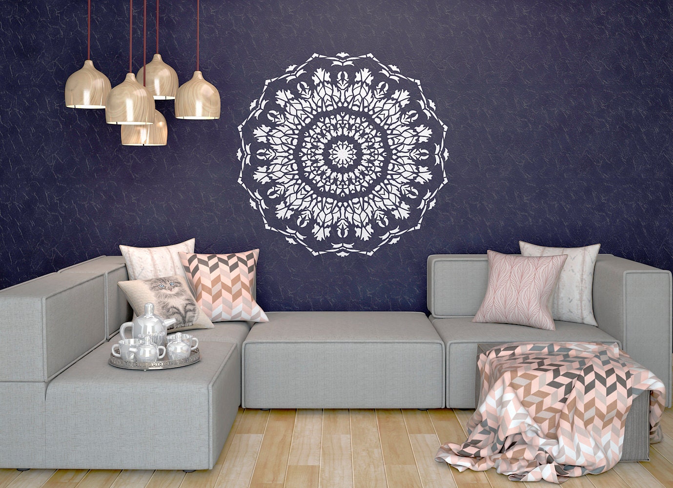 Mandala Wall Stencil Extra Large Wall Stencils Mandala Art - Etsy