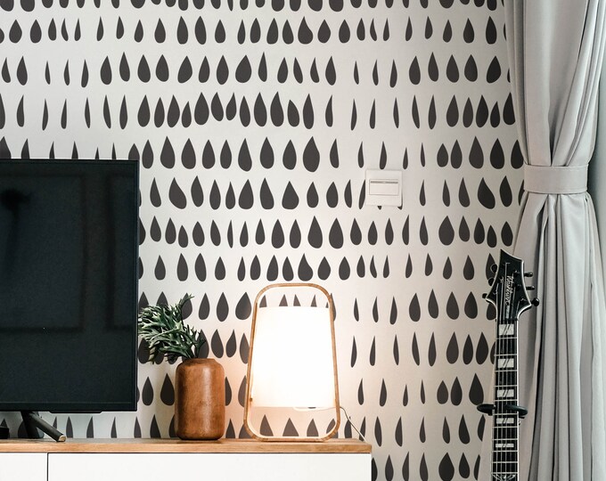 Watercolor Leaves Wall Pattern Kit FLORAL WALL STENCILS - Etsy Australia