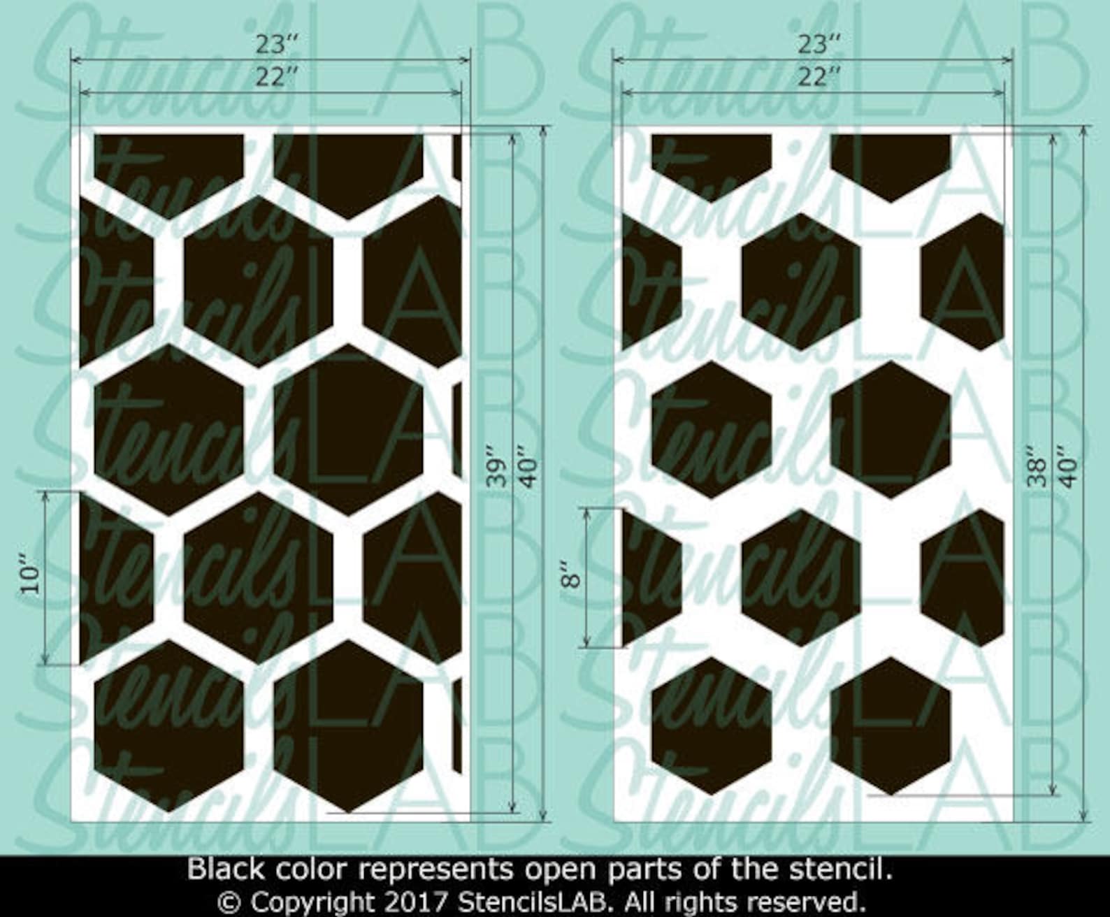 Hexagon Wall Stencil Honeycomb Stencil Geometric Stencil | Etsy