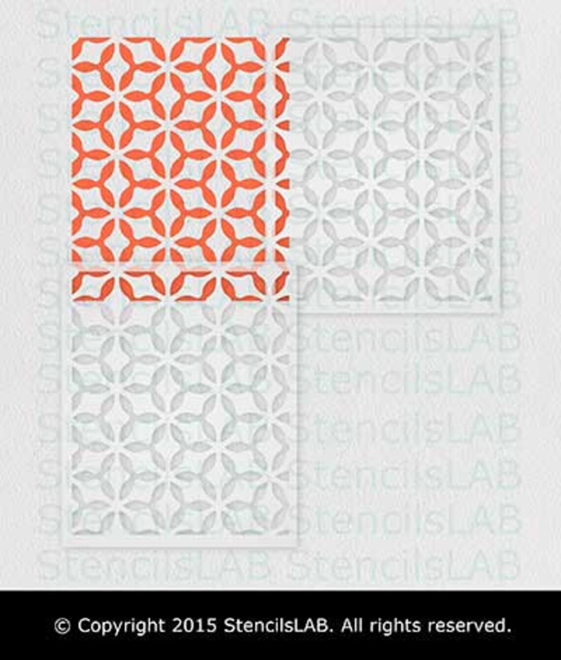 Modern Geometric Wall Stencil Modern Wall Decor Geometric - Etsy