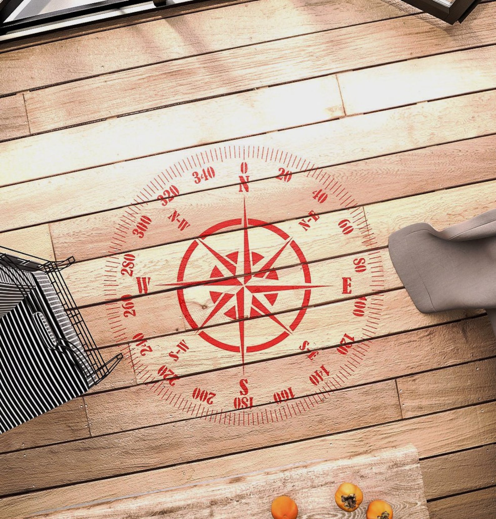 Compass Stencil Large Compass Stencil Circular Stencil - Etsy