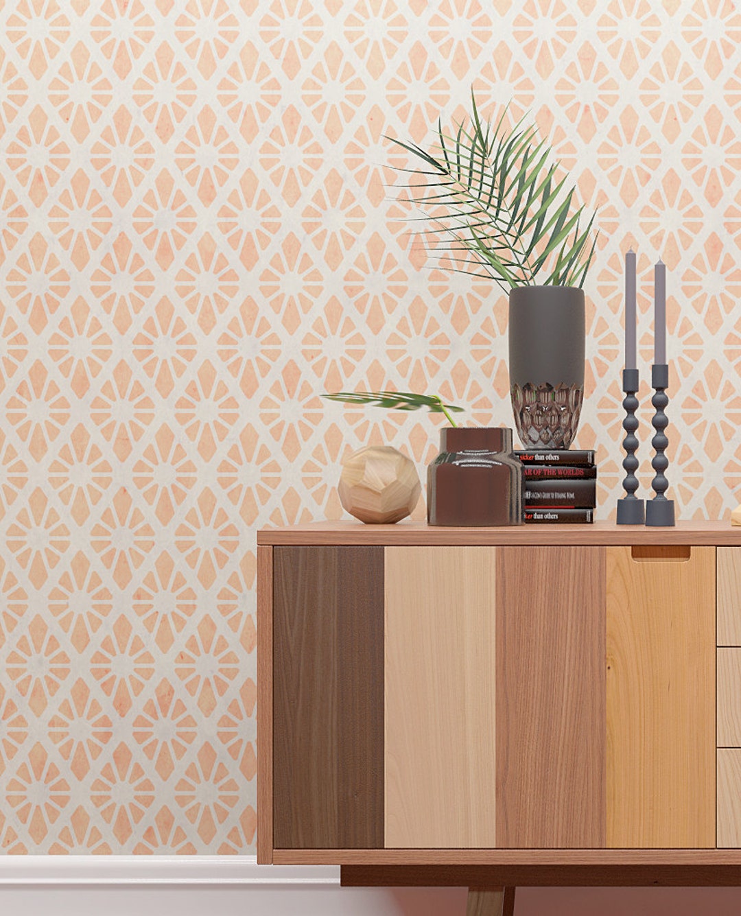 CARAMEL- Decorative Wall Stencil - Classic Wall Stencil - Seamless ...