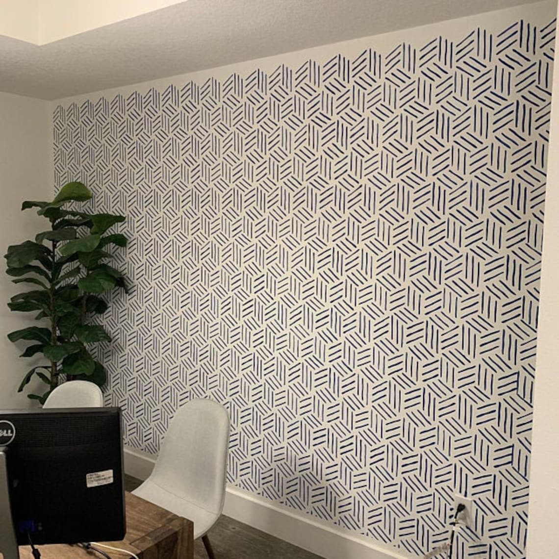 LORTIE Modern Geometric Wall Stencil Hexagon Wall Stencil | Etsy
