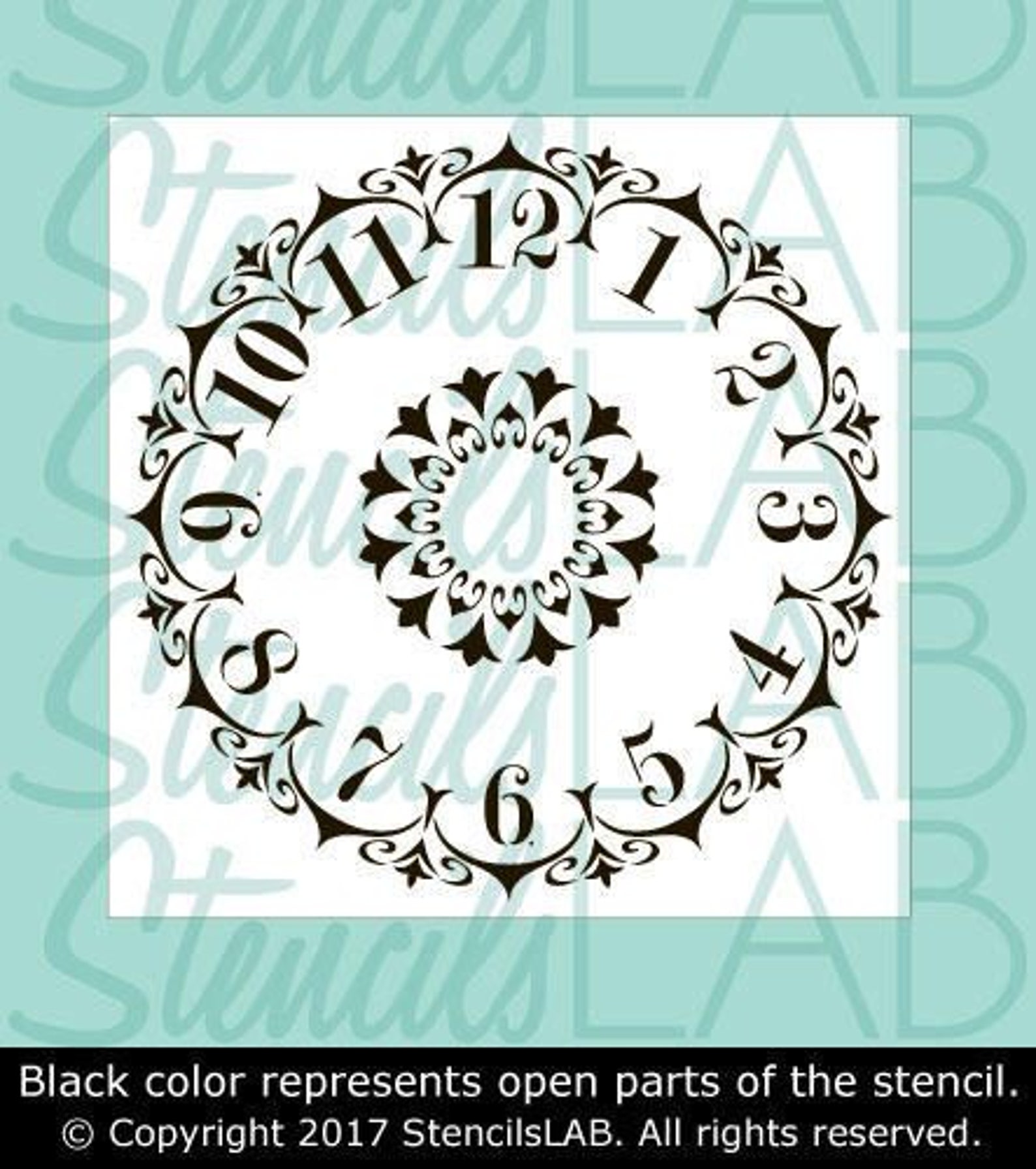 Clock Stencil Table Clock Stencil Furniture & Wall Stencil - Etsy