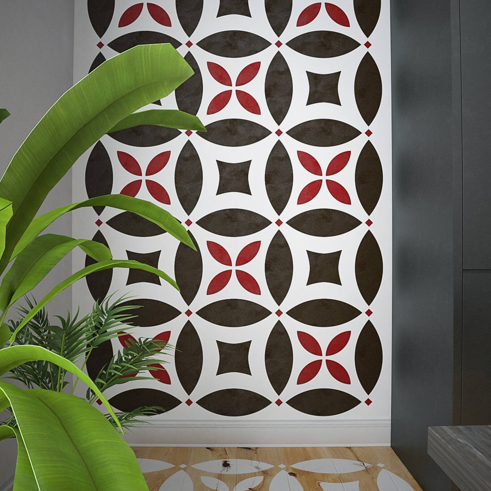 MOSAIC Extra Large Wall Stencil Large Pattern Stencil for - Etsy