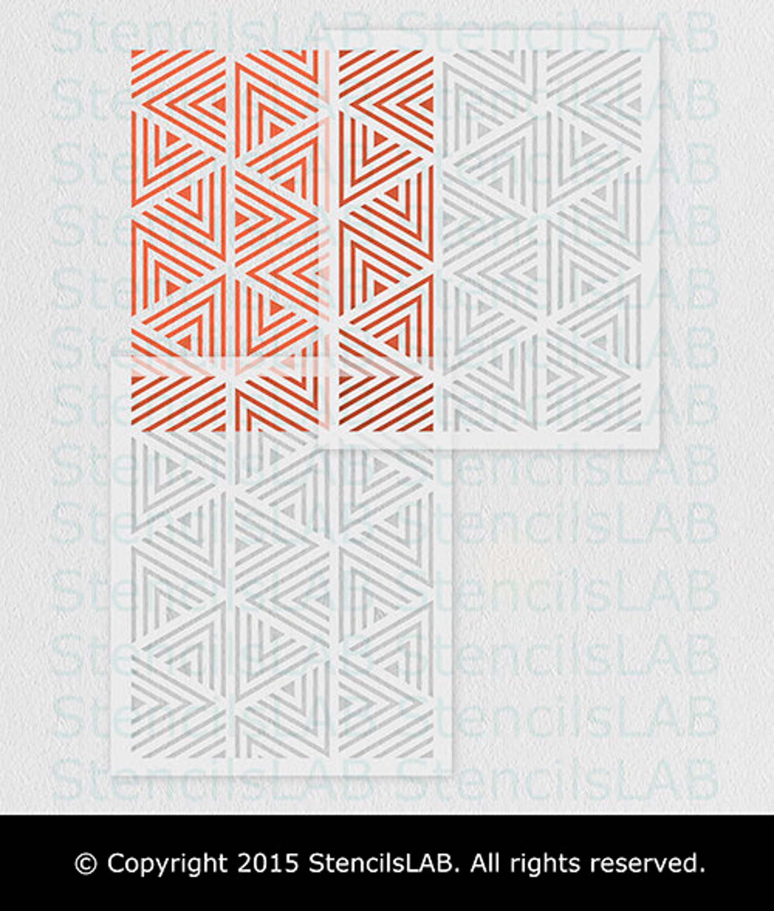 Modern Geometric Wall Stencil Seamless Triangle Pattern - Etsy