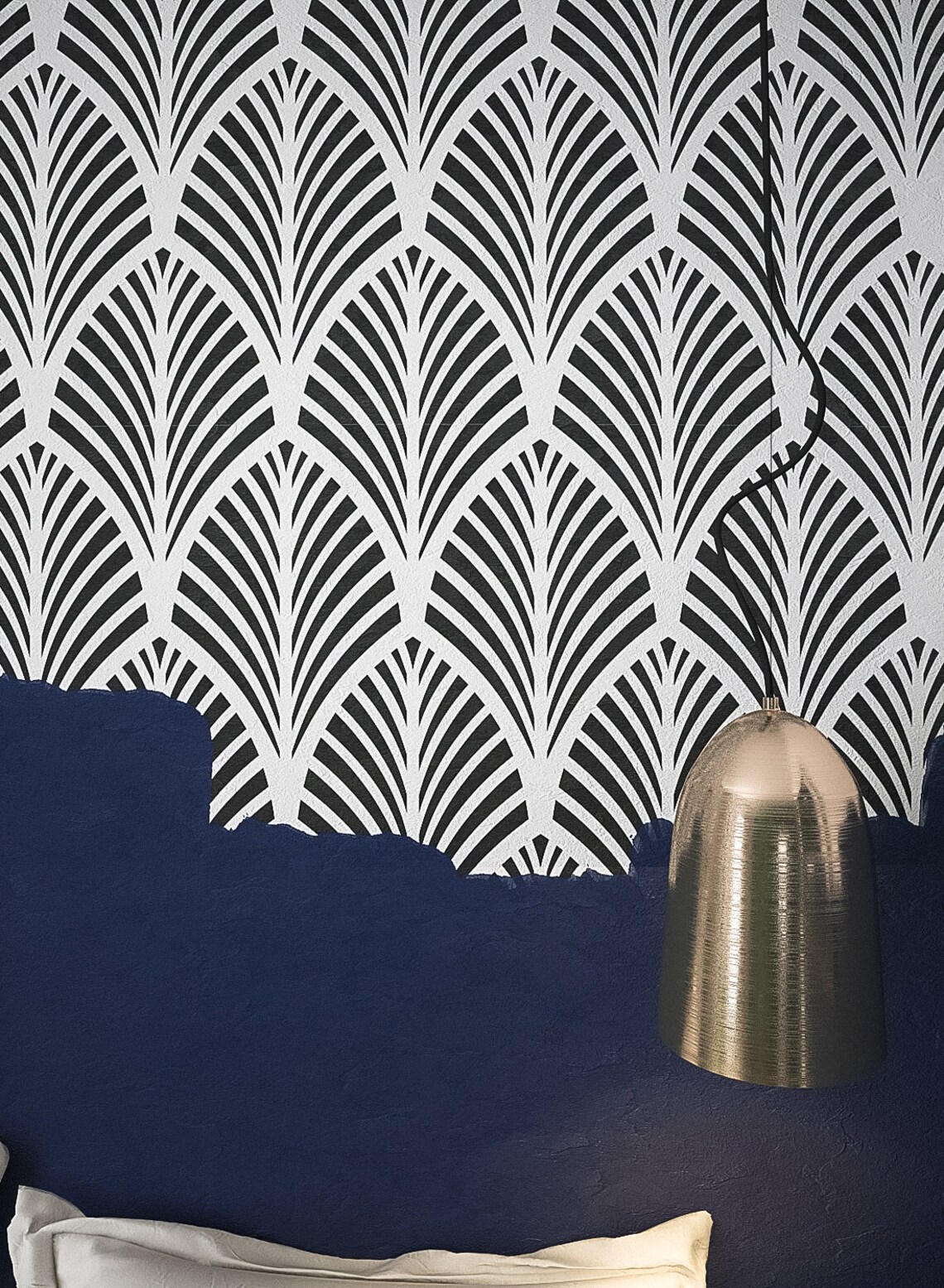 Stencil muro PALM LEAF Stencil grande muro Gatsby Wall | Etsy Italia